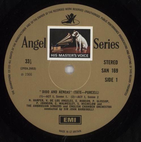 Henry Purcell Purcell: Dido And Aeneas UK vinyl LP album (LP record) (843719)