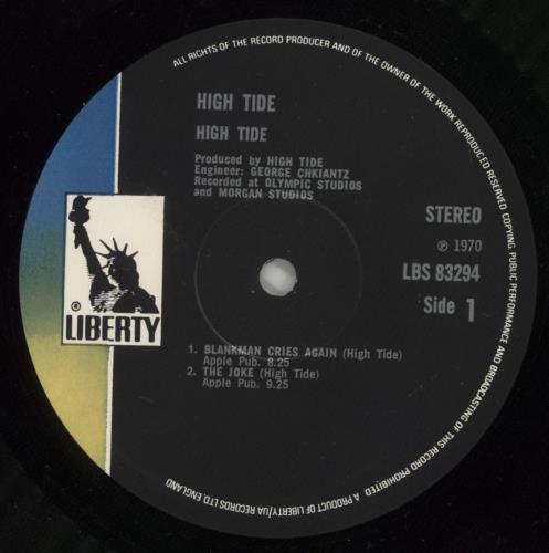 High Tide High Tide UK vinyl LP album (LP record) (569430)