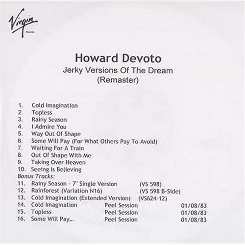 Howard Devoto Jerky Versions Of The Dream UK CD-R acetate (407895)