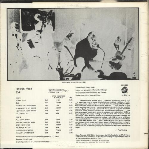 Howlin' Wolf Evil US vinyl LP album (LP record) (534206)