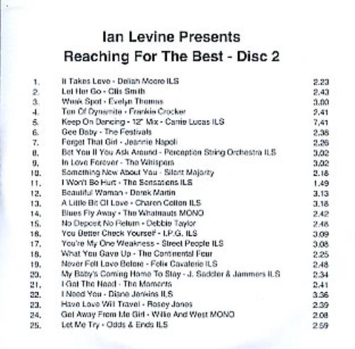 IAN LEVINE Reaching For The Best UK Promo CD-R acetate (292935)