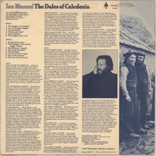 Ian Manuel The Dales Of Caledonia UK vinyl LP album (LP record) (694762)