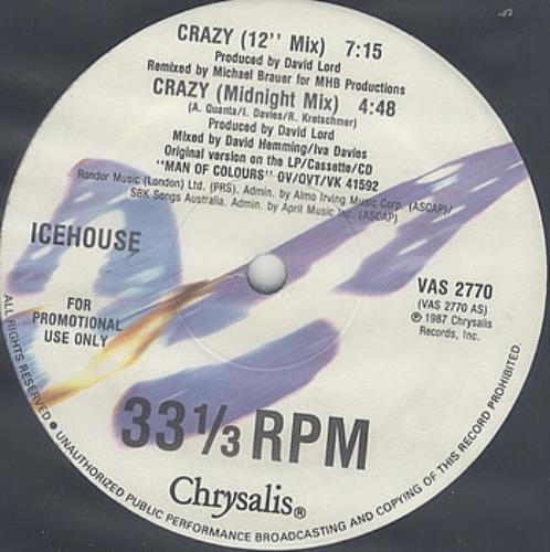 Icehouse Crazy US Promo 12" vinyl single (12 inch record / Maxi-single ...