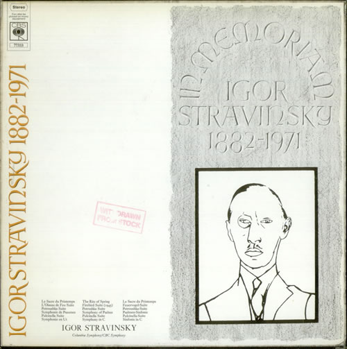 Igor Stravinsky In Memoriam - Test Pressing UK box set (535921)