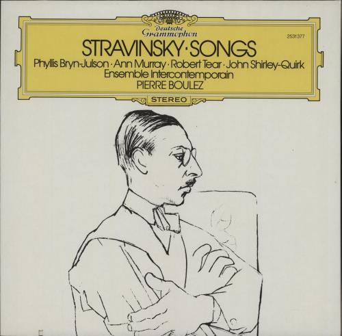 Igor Stravinsky Songs German vinyl LP album (LP record) (752909)