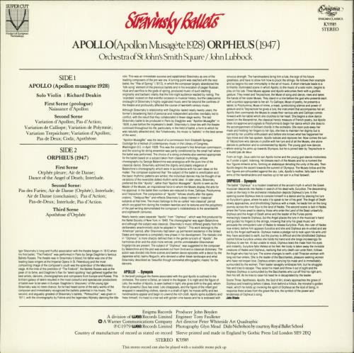 Igor Stravinsky Stravinsky Ballets UK vinyl LP album (LP record) (790240)