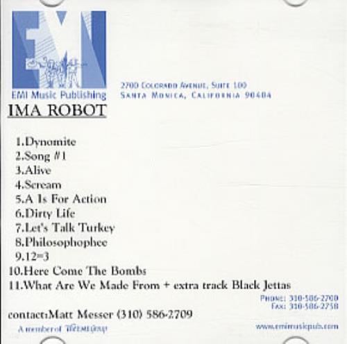 IMA Robot Ima Robot US CD-R acetate (324719)