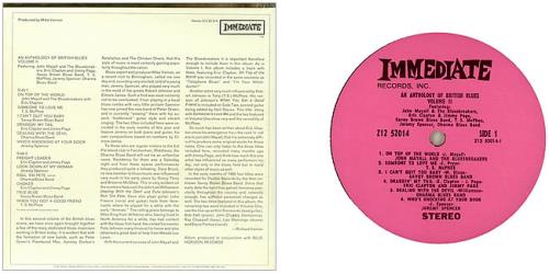 Immediate Label An Anthology Of British Blues Volume 2 US vinyl LP ...