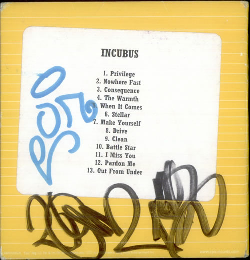 Incubus Incubus - Autographed US Promo CD-R acetate (520668)