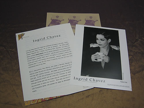 Ingrid Chavez Ingrid Chavez US Promo media press pack (134577) PRESS PACK