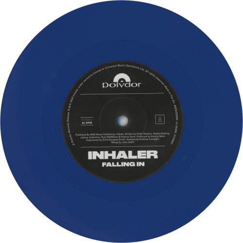 Inhaler Falling In - Blue Vinyl UK 7" vinyl single (7 inch record / 45 ...