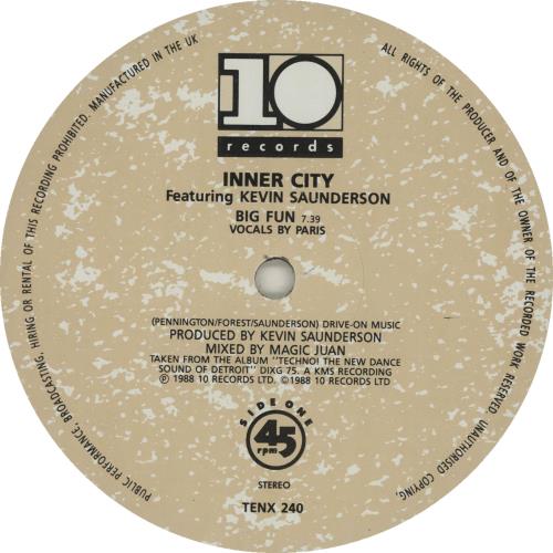 Inner City Big Fun UK 12" vinyl single (12 inch record / Maxi-single ...