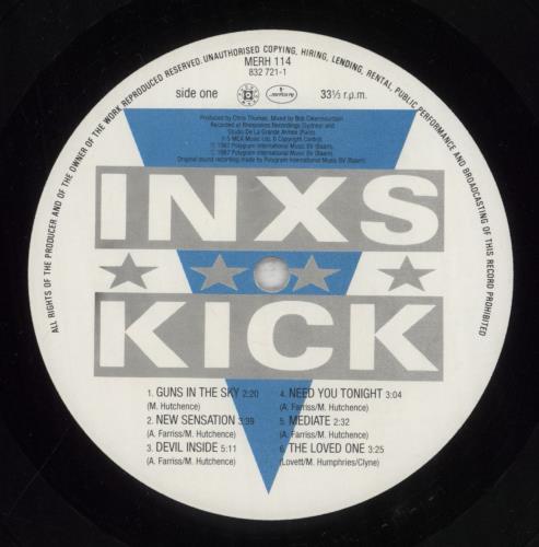 Inxs Kick - EX UK vinyl LP album (LP record) (657026)