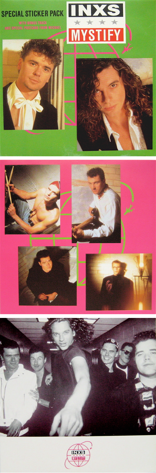 Inxs Mystify - Sticker Pack UK 7" vinyl single (7 inch record / 45) (33969)