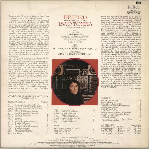 Isao Tomita Firebird UK vinyl LP album (LP record) (699602)