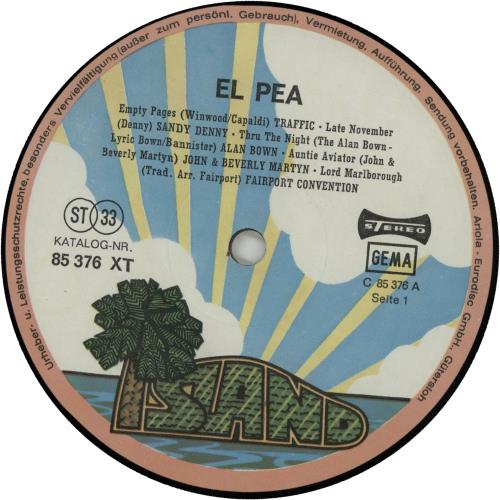 Island Records El Pea Dutch 2-LP vinyl record set (Double LP Album ...