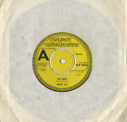 Jackie Lee (US M) The Duck UK Promo 7" vinyl single (7 inch record / 45 ...