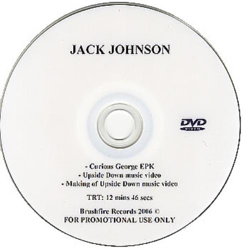 Jack Johnson Upside Down US Promo promo DVD-R (379847)