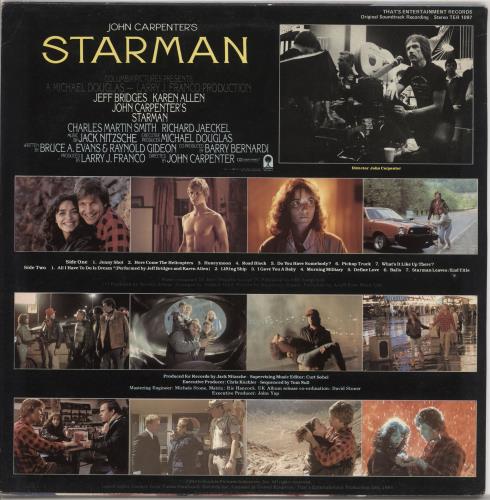 Jack Nitzsche John Carpenter's Starman UK vinyl LP album (LP record ...