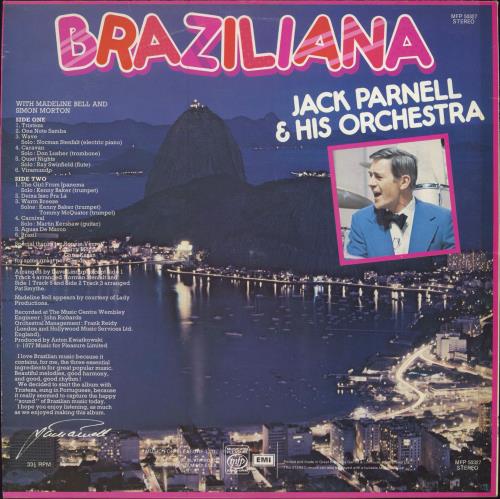 Jack Parnell Braziliana UK vinyl LP album (LP record) (787724)