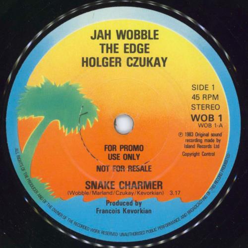 Jah Wobble Snake Charmer UK Promo 7" vinyl single (7 inch record / 45 ...