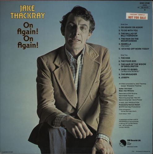 Jake Thackray On Again! On Again! - Factory Sample UK vinyl LP album ...