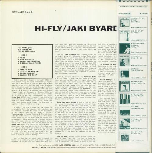 Jaki Byard Hi-Fly Japanese vinyl LP album (LP record) (809102)