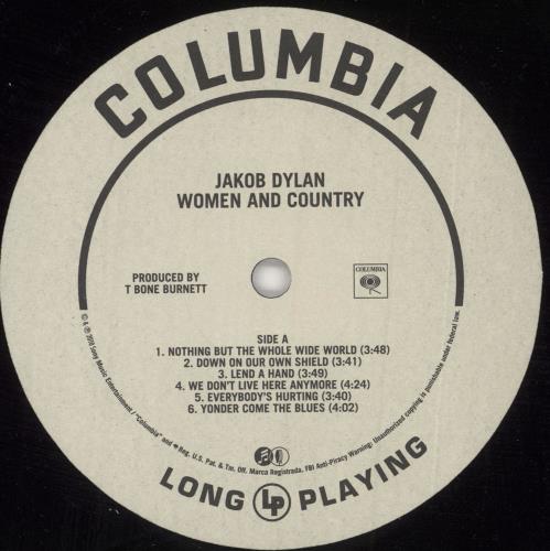 Jakob Dylan Women + Country US vinyl LP album (LP record) (748233)