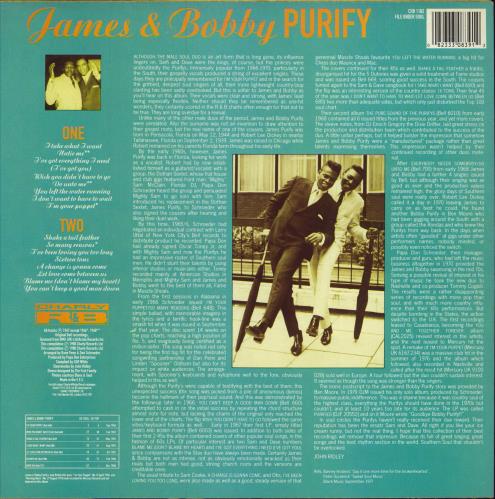 James And Bobby Purify 100% Purified Soul UK vinyl LP album (LP record ...
