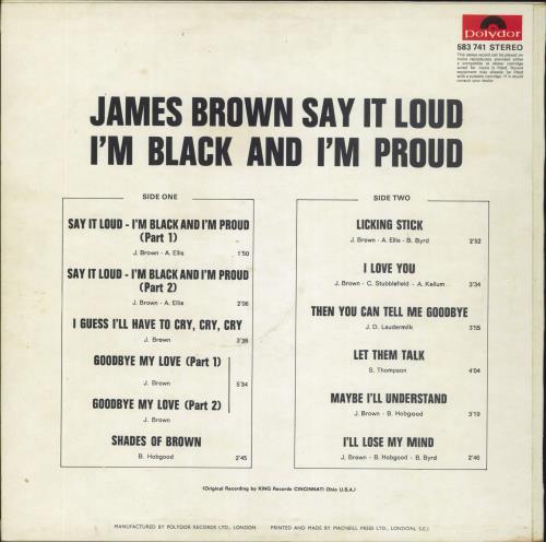 James Brown Say It Loud - I'm Black And I'm Proud UK vinyl LP album (LP ...