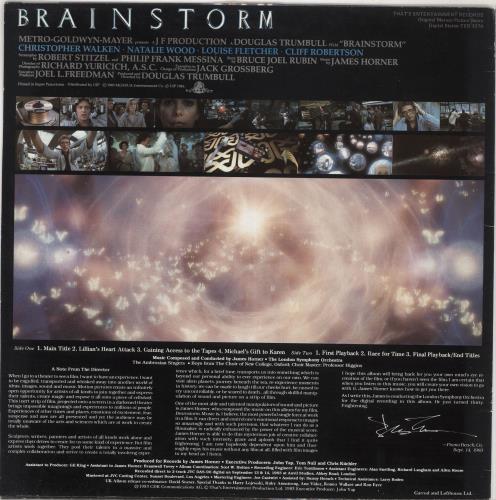 James Horner Brainstorm UK vinyl LP album (LP record) (728406)