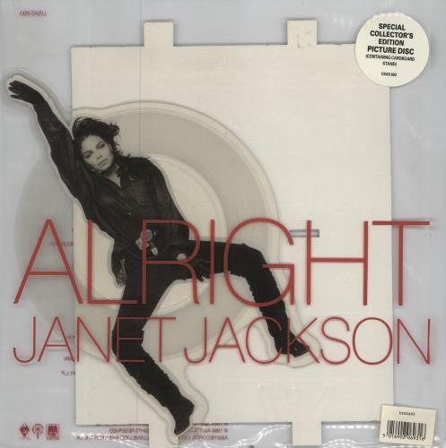 Janet Jackson Alright + Insert UK shaped picture disc (picture disc ...