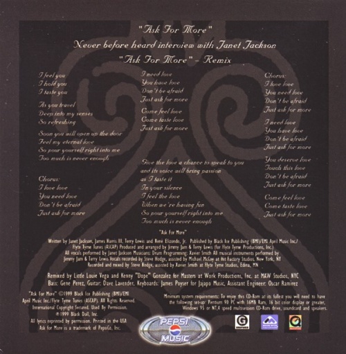 Janet Jackson Ask For More UK Promo CD single (CD5 / 5") (143907)