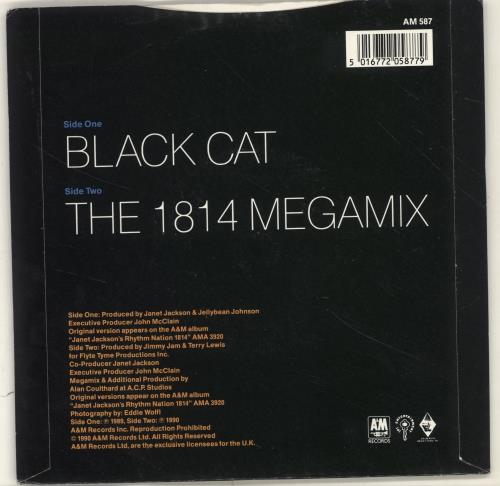 Janet Jackson Black Cat UK 7" vinyl single (7 inch record / 45) (51489)