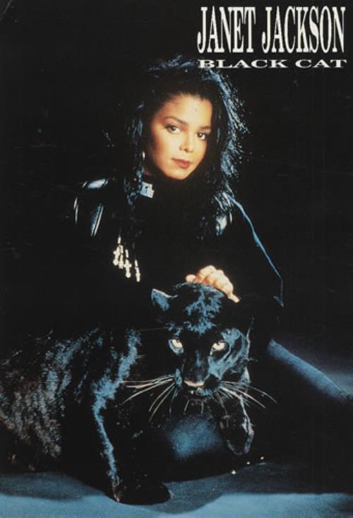Janet Jackson Black Cat Dutch memorabilia (412914) POSTCARD