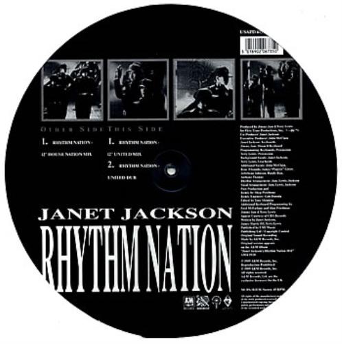 Janet Jackson Rhythm Nation UK 12" vinyl picture disc (12 inch picture ...
