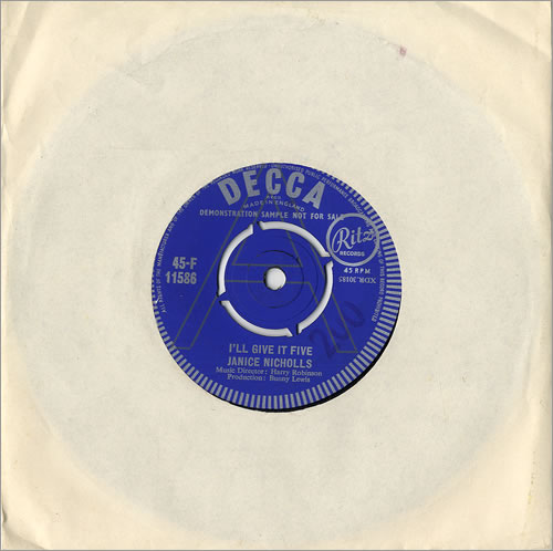 Janice Nicholls I'll Give It Five UK Promo 7" vinyl single (7 inch ...
