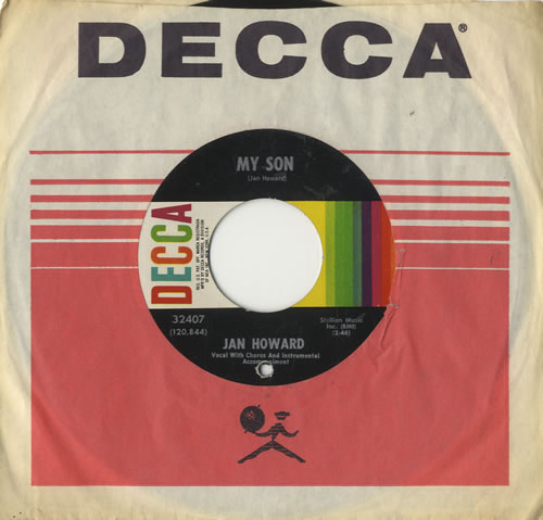 Jan Howard My Son US 7" vinyl single (7 inch record / 45) (511669)