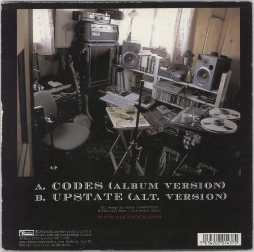 Jason Loewenstein Codes UK 7" vinyl single (7 inch record / 45) (833471)