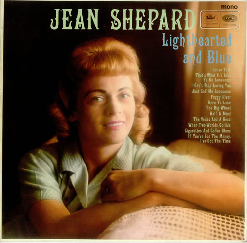Jean Shepard Lighthearted And Blue UK vinyl LP album (LP record) (452847)
