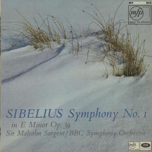 Jean Sibelius Symphony No. 1 in E Minor, Op. 39 UK vinyl LP album (LP record) (534281)