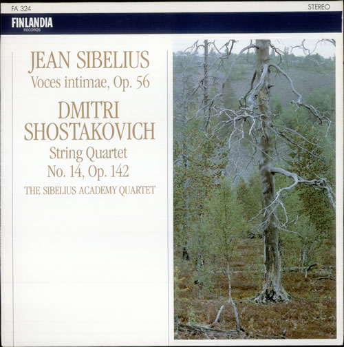 Jean Sibelius Voces intimae, Op. 56 / String Quartet No. 14, Op. 142 Finnish vinyl LP album (LP ...