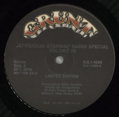 Jefferson Starship RCA Special Radio Series Volume 19 US vinyl LP album ...