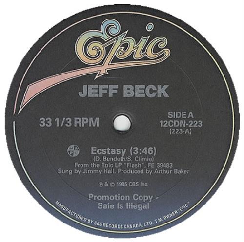 Jeff Beck Ecstasy Canadian Promo 12" vinyl single (12 inch record ...