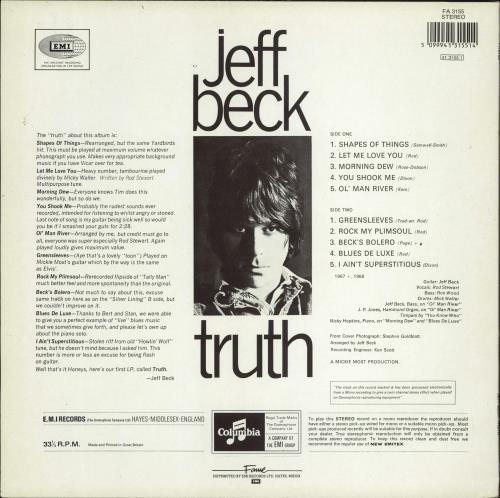 Jeff Beck Truth UK vinyl LP album (LP record) (770809)