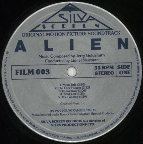 Jerry Goldsmith Alien UK vinyl LP album (LP record) (818945)