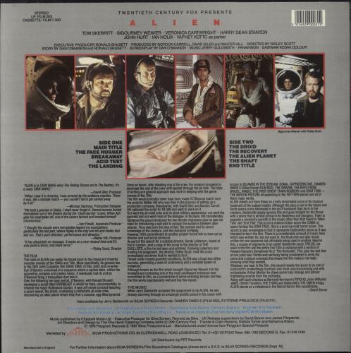 Jerry Goldsmith Alien UK vinyl LP album (LP record) (818945)