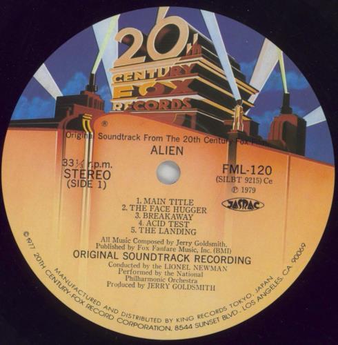 Jerry Goldsmith Alien Japanese vinyl LP album (LP record) (860962)