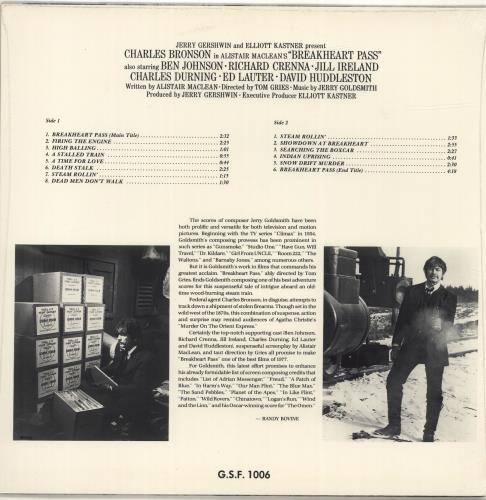 Jerry Goldsmith Breakheart Pass - Sealed US vinyl LP album (LP record ...