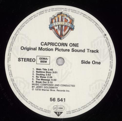 Jerry Goldsmith Capricorn One German vinyl LP album (LP record) (846834)
